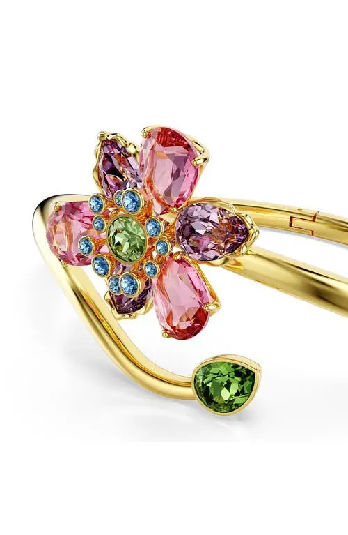 SWAROVSKI Idyllia Crystal Flower Bypass Bracelet - Multicolored