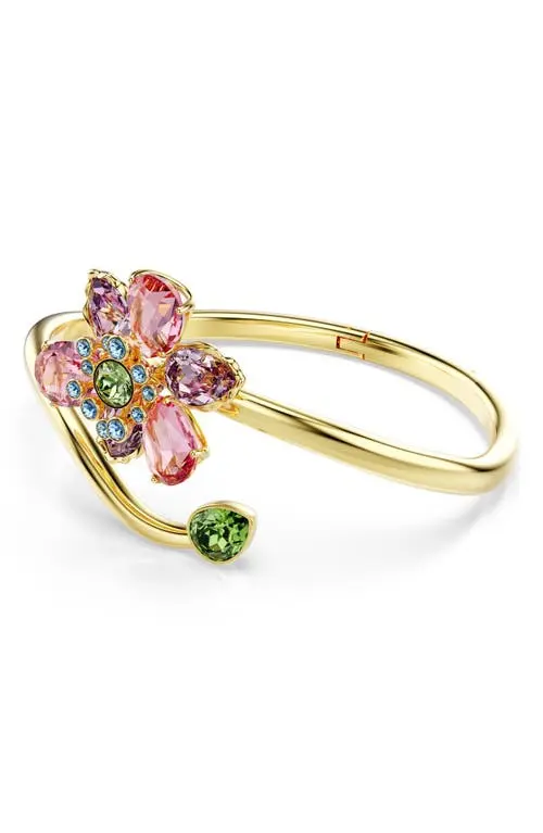 SWAROVSKI Idyllia Crystal Flower Bypass Bracelet - Multicolored
