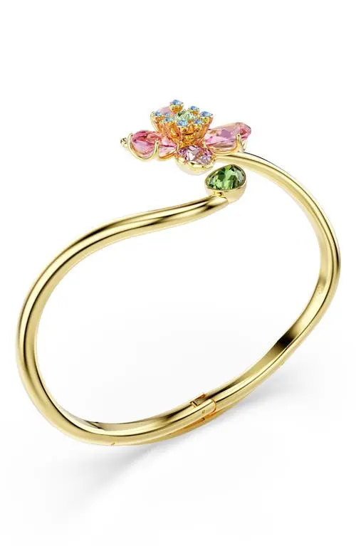 SWAROVSKI Idyllia Crystal Flower Bypass Bracelet - Multicolored