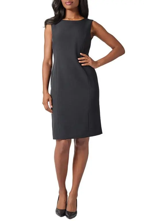 KASPER Sleeveless Stretch Sheath Dress - Black