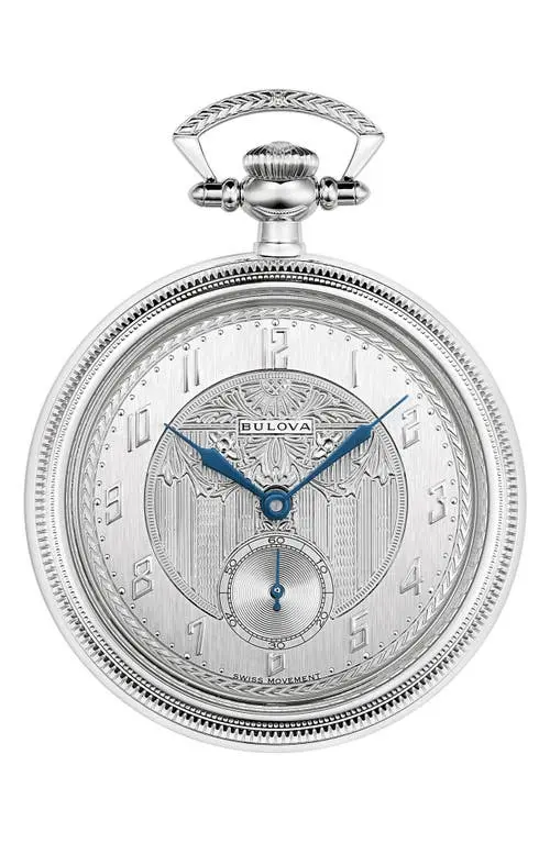 Bulova Archive Series 150th Anniversary Pocket Watch - Silver-tone