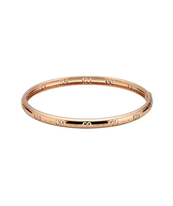 Gucci Icon 18k Gg Bracelet - Rose Gold