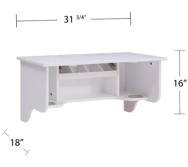 SEI FURNITURE Sei Wall Mount Ledge With Vanity Mirror