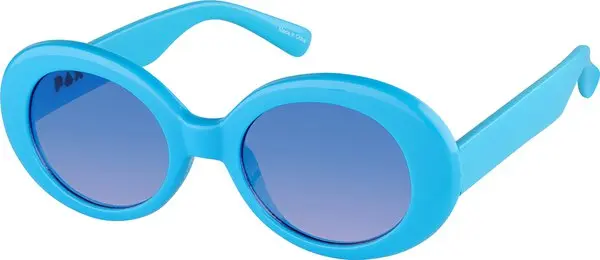 Zenni Oval Full Rim Sunglasses - Blue
