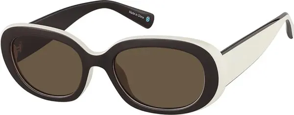 Zenni Oval Full Rim Sunglasses - Brown