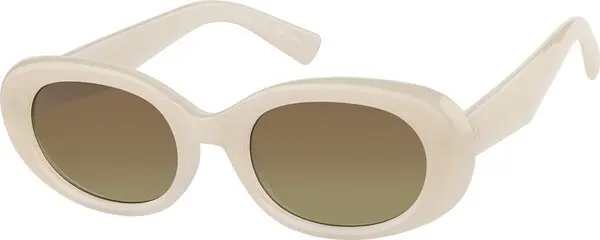 Zenni Oval Sunglasses With Full Rim Frame - Gray