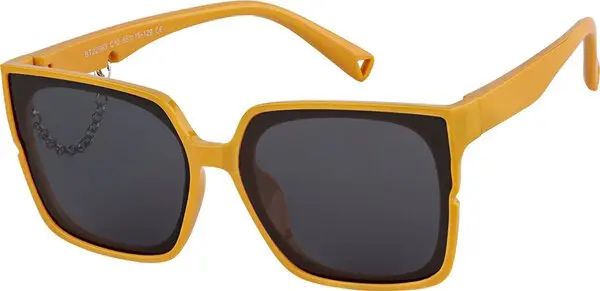 Zenni Oval Sunglasses With Full Rim Frame - Orange