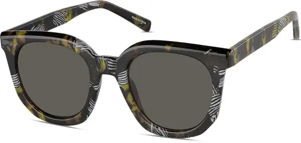 Zenni Oval Full Rim Sunglasses - Pattern