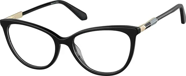Zenni Vintage Cat-eye Full Rim Eyeglasses - Black