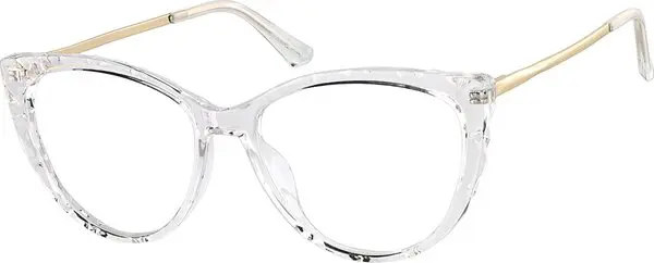 Zenni Vintage Cat-eye Full Rim Frame - Clear