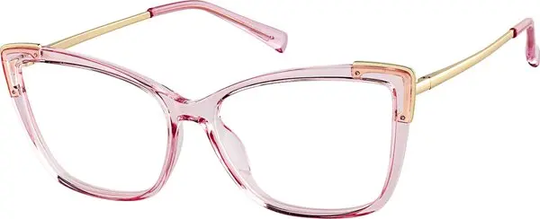 Zenni Vintage Cat-eye Full Rim Eyeglasses - Pink
