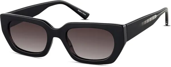 Zenni Rectangle Full Rim Sunglasses - Black