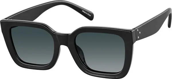 Zenni Rectangle Full Rim Sunglasses - Black