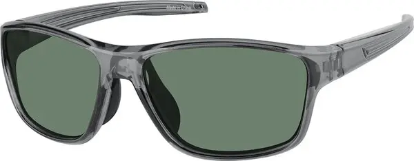 Zenni Round Sunglasses With Plastic Full Rim Frame - Gray