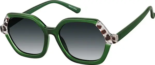Zenni Sunglasses With Full Rim Design - Green