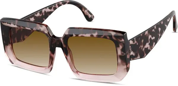 Zenni Full Rim Square Frame Sunglasses - Tortoiseshell