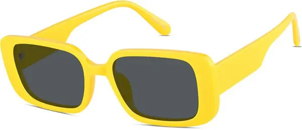 Zenni Rectangle Full Rim Sunglasses - Yellow
