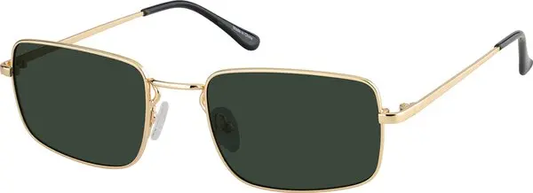 Zenni Round Stainless Steel Full Rim Sunglasses - Gold