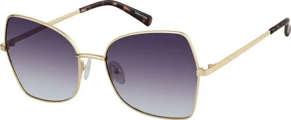 Zenni Round Stainless Steel Full Rim Sunglasses - Gold