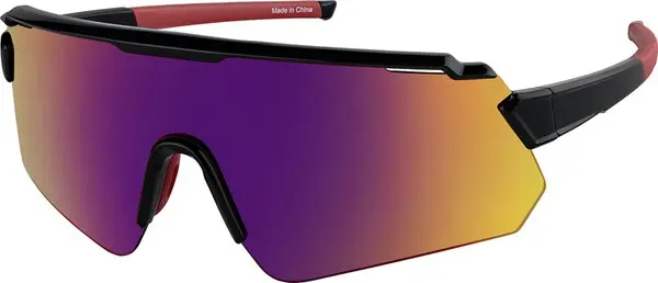 Zenni Half-rim Wrap-around Sunglasses - Black