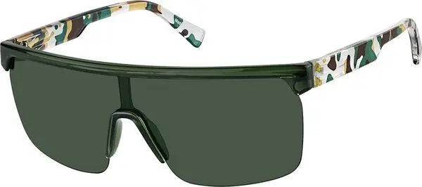 Zenni Racer Shield Sunglasses - Green