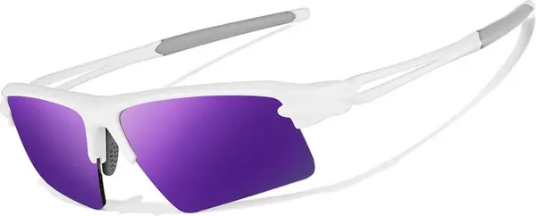 Zenni Round Frame Sunglasses - White With Purple Mirror