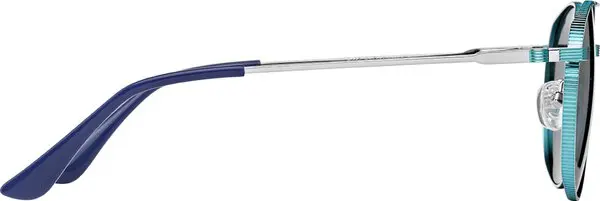 Zenni Aviator Sunglasses With Stainless Steel Full Rim Frame - Blue
