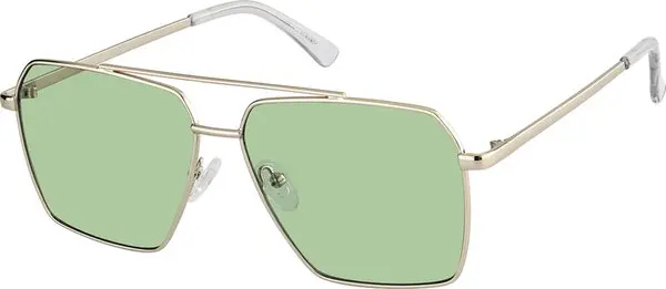 Zenni Aviator Full Rim Sunglasses - Gold