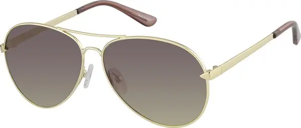 Zenni Aviator Full Rim Sunglasses - Gold