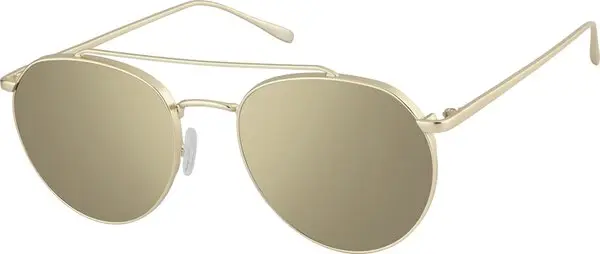 Zenni Aviator Full Rim Sunglasses - Gold