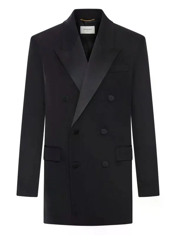 Saint Laurent Double-breasted Peak Lapel Blazer