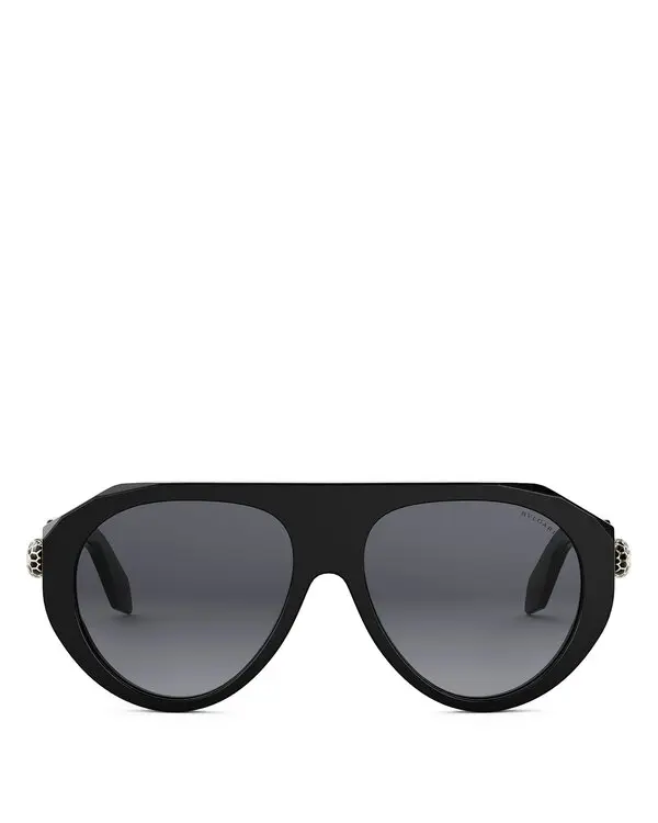 BVLGARI Serpenti Forever Pilot Sunglasses - Black/smoke