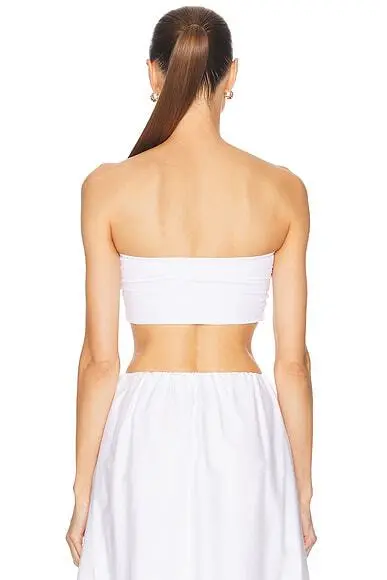 Enza Costa Essential Bandeau Top - White