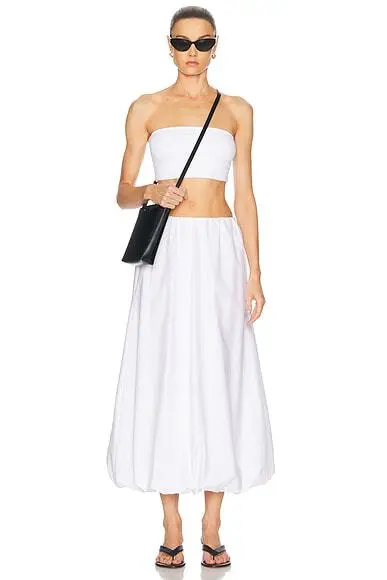 Enza Costa Essential Bandeau Top - White