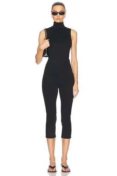 Eterne Harlow Turtleneck Tank Top - Black