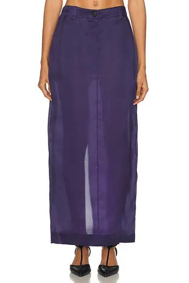 Khaite Lucian Organza Skirt - Amethyst