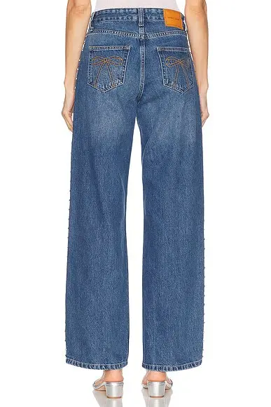 Sandy Liang Updo Straight Leg Jeans