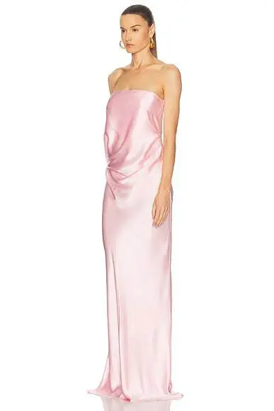 THE SEI Draped Strapless Gown