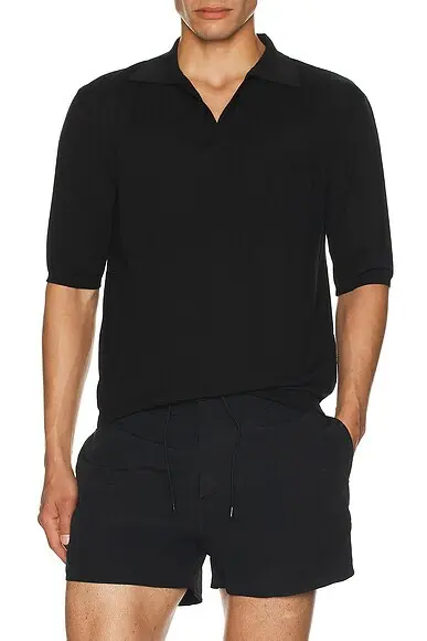Saint Laurent Short Sleeve Polo Sweater