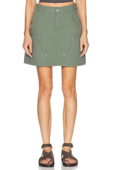 Carhartt Work In Progress Maeve Double Knee Mini Skirt - Park
