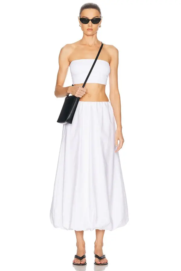 Enza Costa Essential Bandeau Top - White