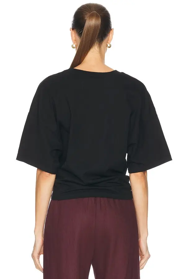 Enza Costa Supima Curve Tee - Black