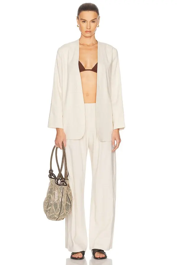LESET Belle Collarless Blazer