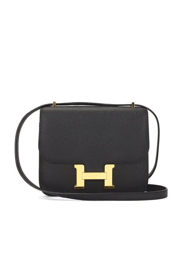Hermès Epsom Mini Constance 18 Shoulder Bag - Noir
