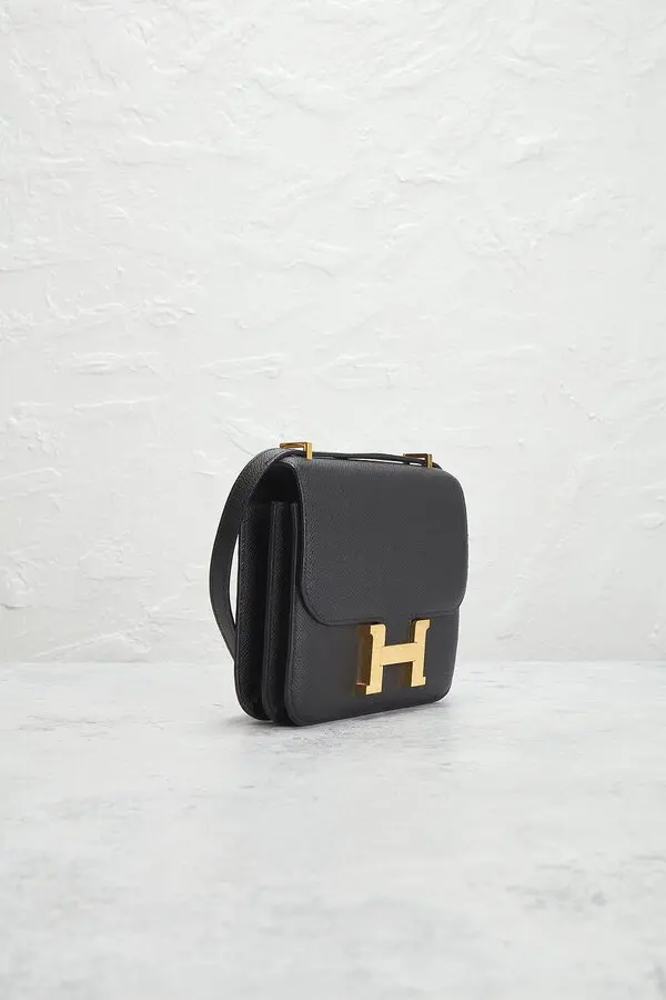 Hermès Epsom Mini Constance 18 Shoulder Bag - Noir