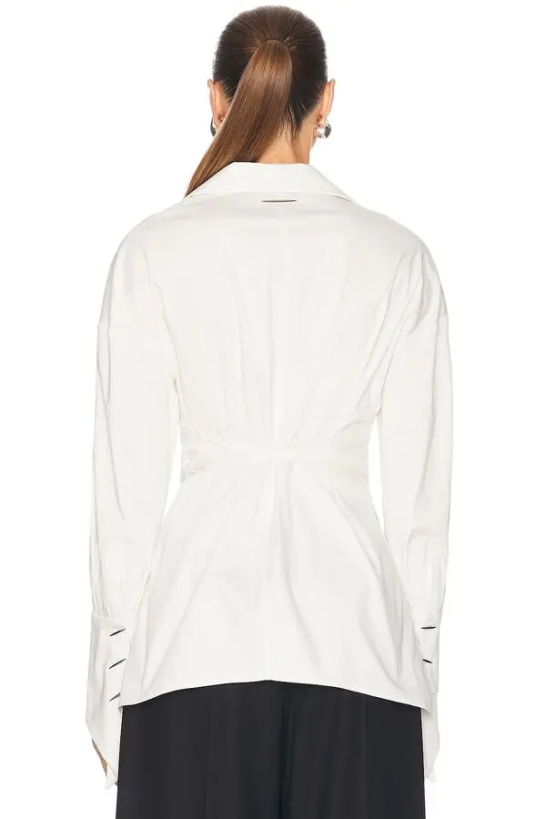GRACE LING Pierced Dagger Oversized Wrap Shirt