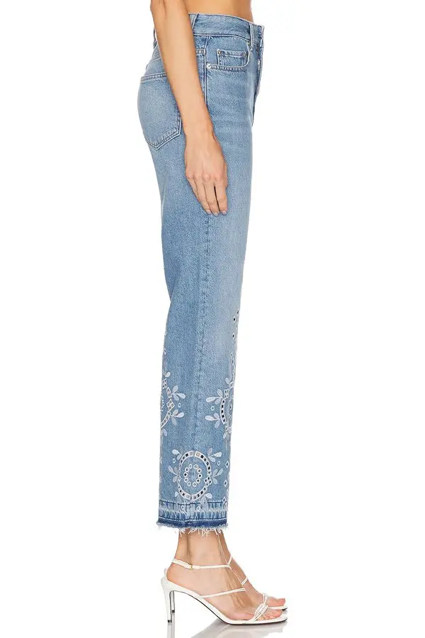 GANNI Cropped Wide Leg Jeans