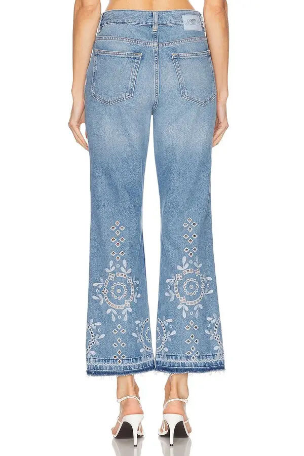 GANNI Cropped Wide Leg Jeans