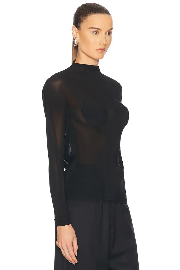 JEAN PAUL GAULTIER Backless Long Sleeve Top