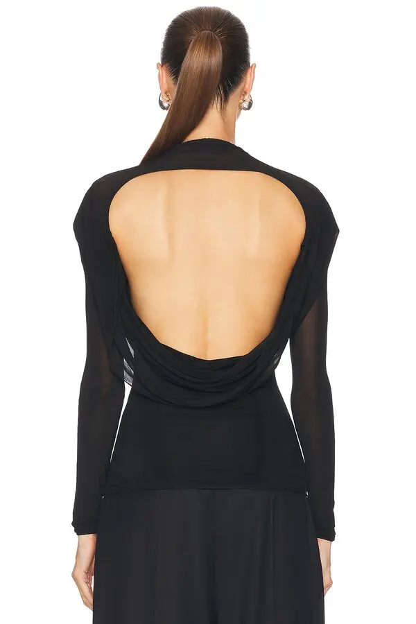 JEAN PAUL GAULTIER Backless Long Sleeve Top